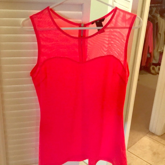H&M | Tops | Hot Pink Heart Mesh Top | Poshmark